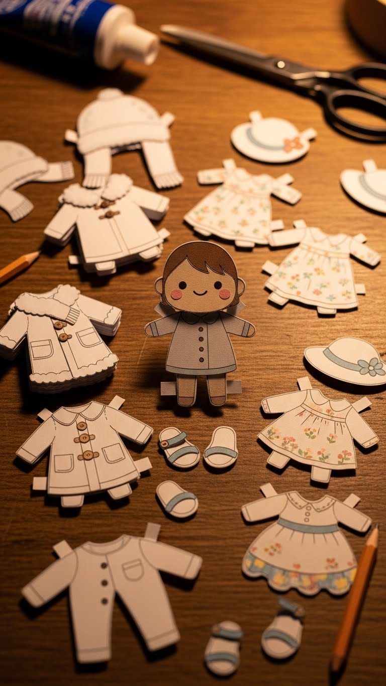 10 DIY Kawaii Paper Doll Crafts - Binet DIY